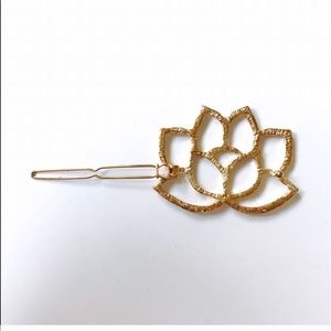 Accessories | Sacred Lotus Hair Pin In Gold | Poshmark